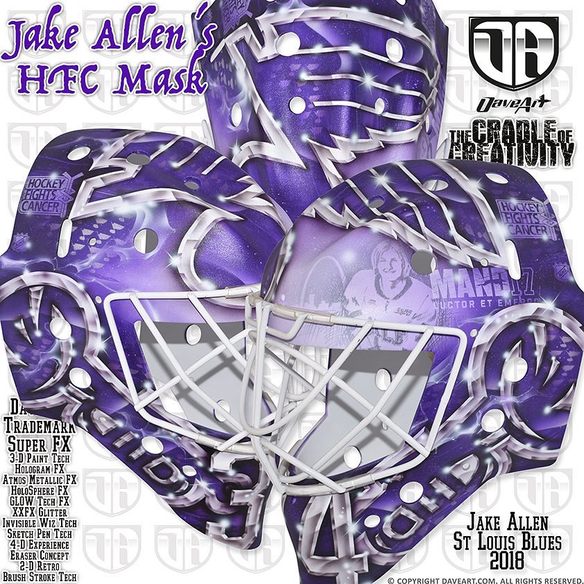 I Love Goalies!: Jake Allen 2018-19 Mask