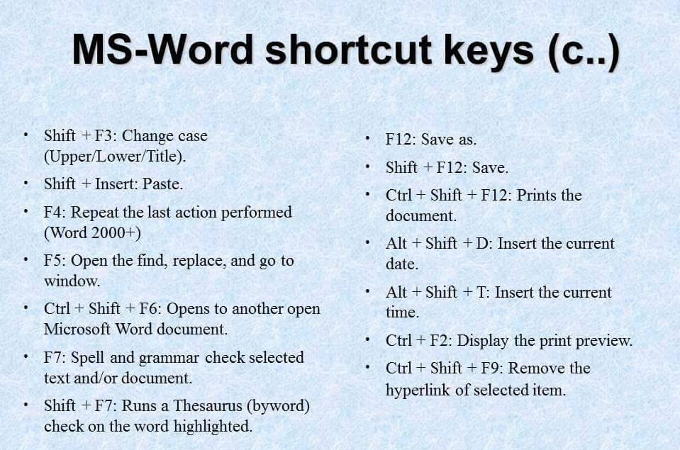 Word key command for center text - opsfm