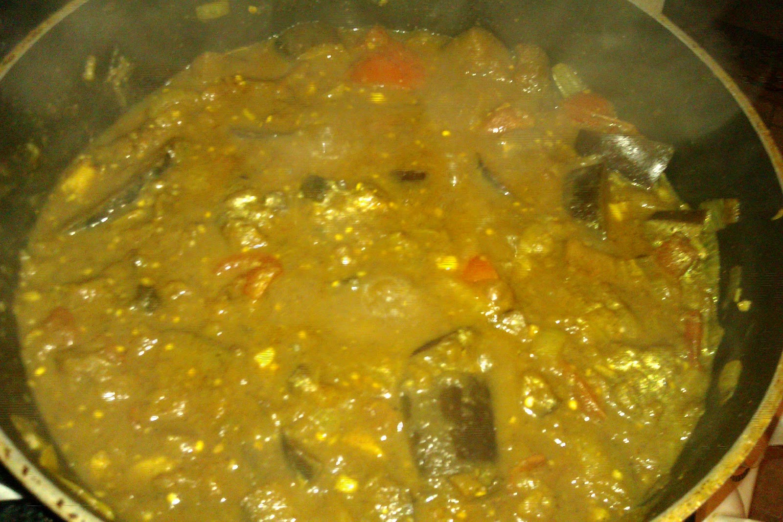 Nanda Sahadeo's: Gopie's Eddoes and Baigan Curry...