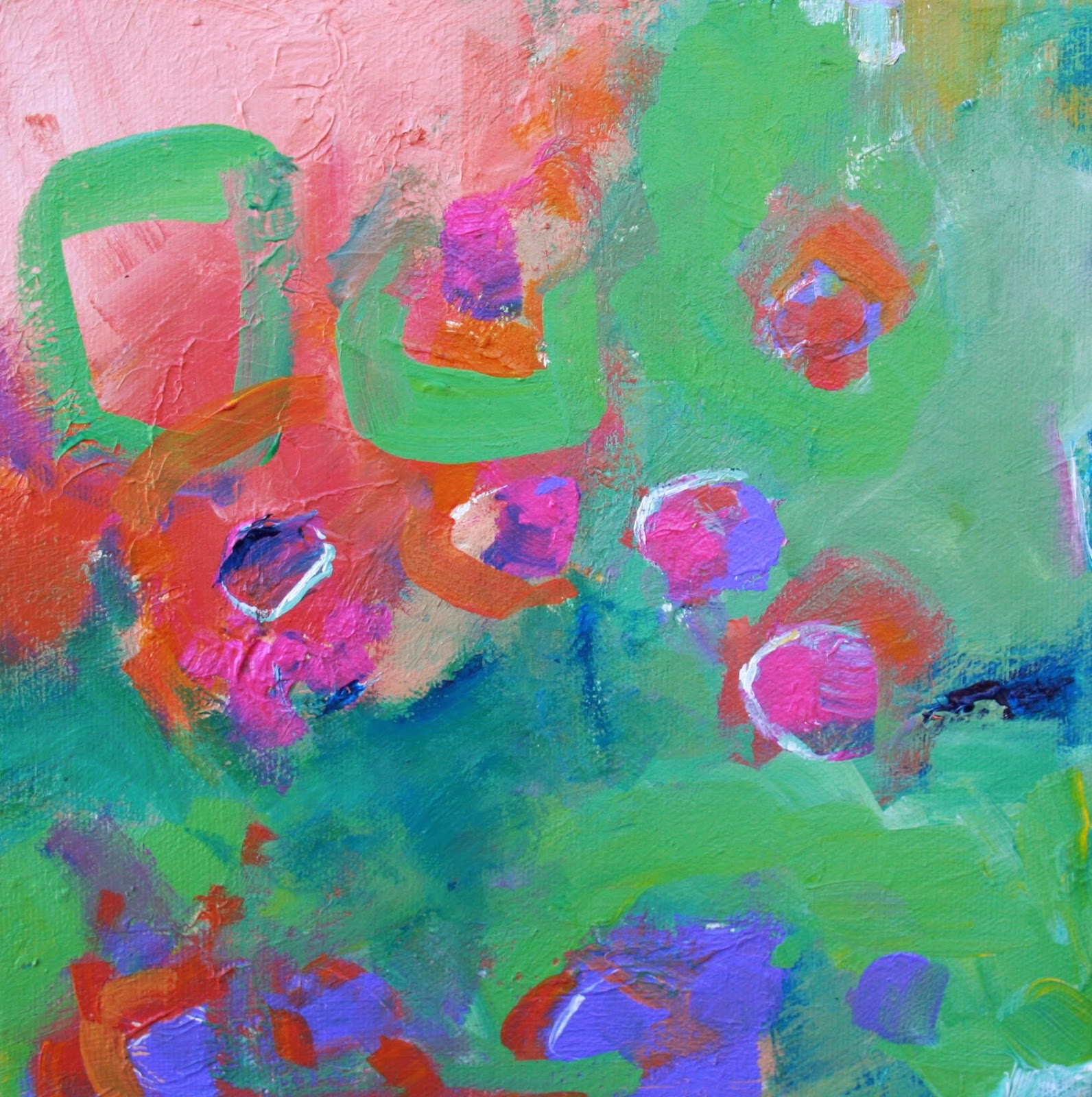 Elizabeth Chapman Art: Abstract ORIGINAL Painting "Party" by Elizabeth ...