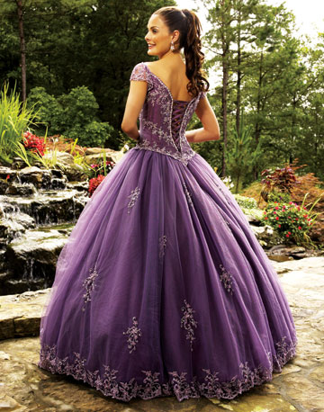 bridal style and wedding ideas: Purple Bridal Gowns