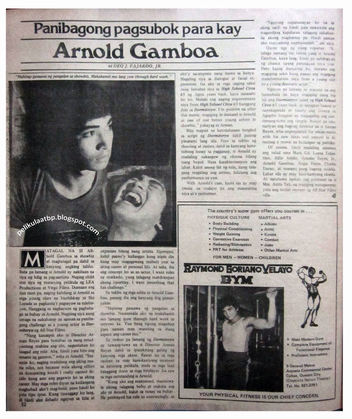 PELIKULA, ATBP.: PANIBAGONG PAGSUBOK PARA KAY ARNOLD GAMBOA (Jingle Extra Hot Magazine, December ...