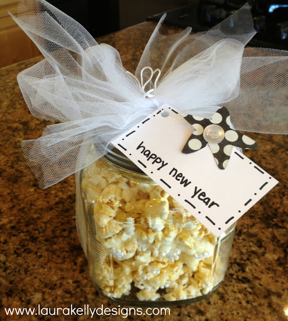 Crafts with Jars: New Year Popcorn Jar