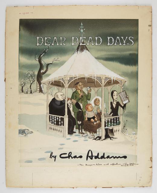 Attempted Bloggery: Dear Dead Days Book Cover by Charles Addams