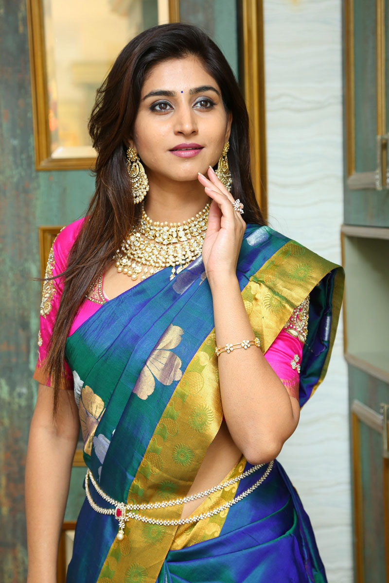 Anchor Varshini Sounderajan Latest Cute Saree Stills