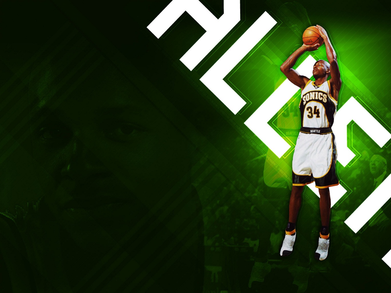 Ray Allen Sonics 3 Poin Shot HD Wall Wallpapers - HD Wall Wallpapers
