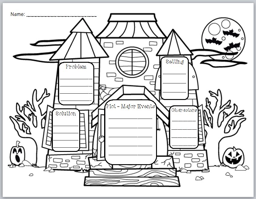 Classroom Freebies Too: "Haunted House Story Elements" Graphic Organizer