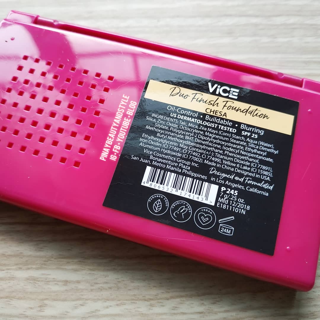 Vice Cosmetics Duo Finish Foundation Review, Swatches, Price, with Wear ...