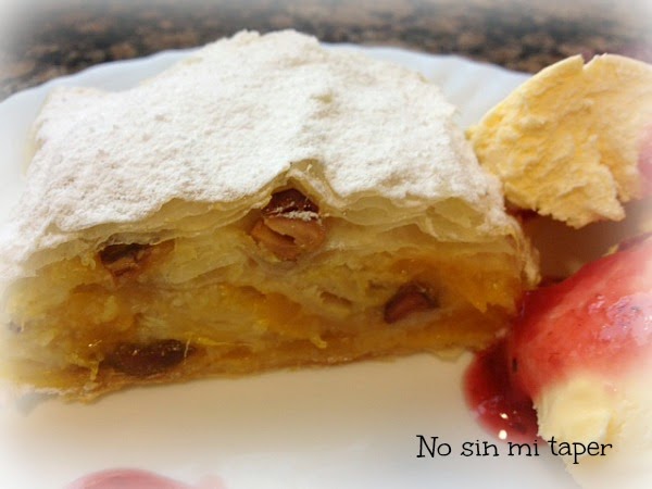 Strudel de mango, plátano y pistachos | No sin mi taper