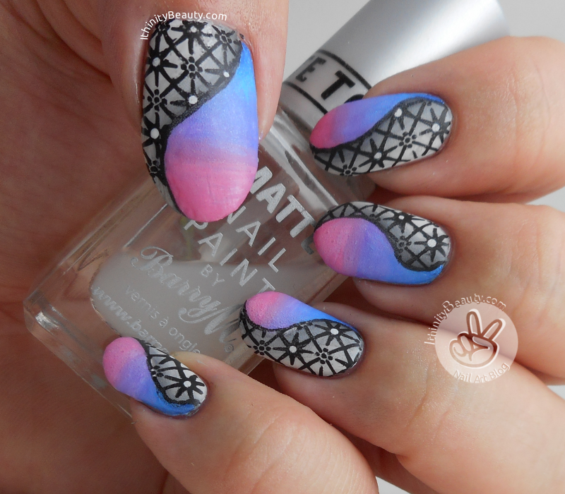 Stamped Shaded Nail Art With Acrylic-Gradient's! | IthinityBeauty.com ...