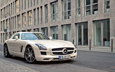 HD Car Wallpapers: Mercedes Benz SLS Amg In Street HD Wallpapers