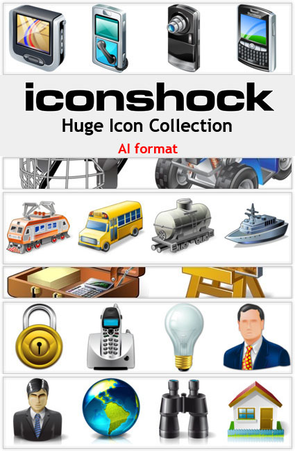 Icons and Fonts: Vector Iconshock Huge Icon Collection Vol-2