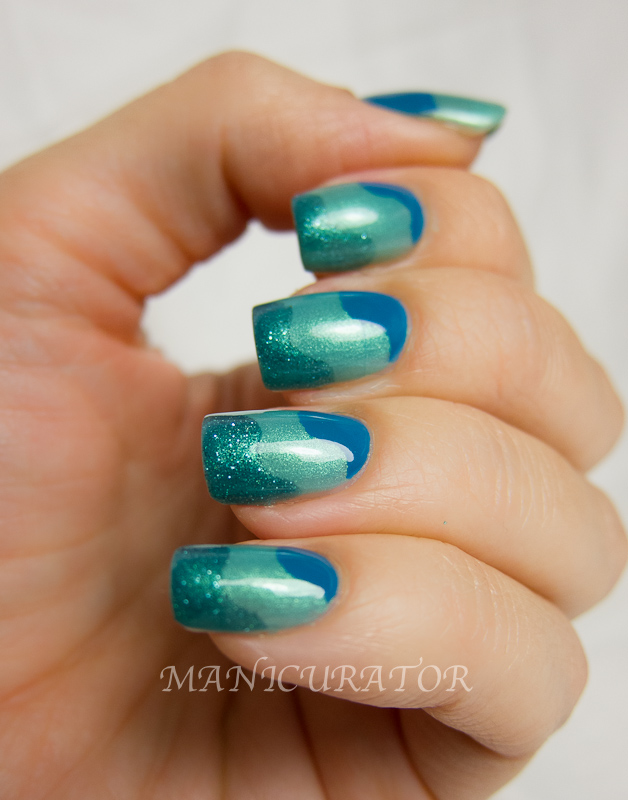 Waves Nail Art with tutorial