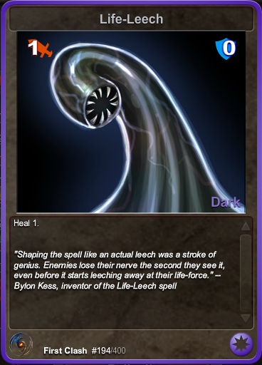 Clash Of The Dragons Cards: Life-Leech