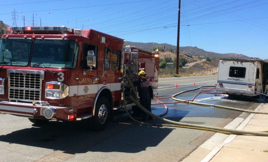 Lakeside Fire District: Lakeside Firefighters Handle Drive-up Motorhome ...