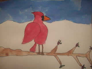 Mrs. Porter's Palette: 2nd Grade Winter Cardinals