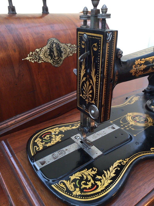 1893 Victorian Farmhouse: Singer Model 12 Hand Crank Sewing Machine - c1886