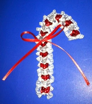 Ms. Nancy's Nook : Beads and Lace Candy Cane Ornament