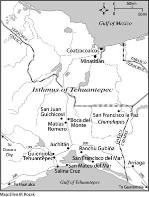 Isthmus Zapotec: A language-learning odyssey: Maps of Oaxaca, Mexico