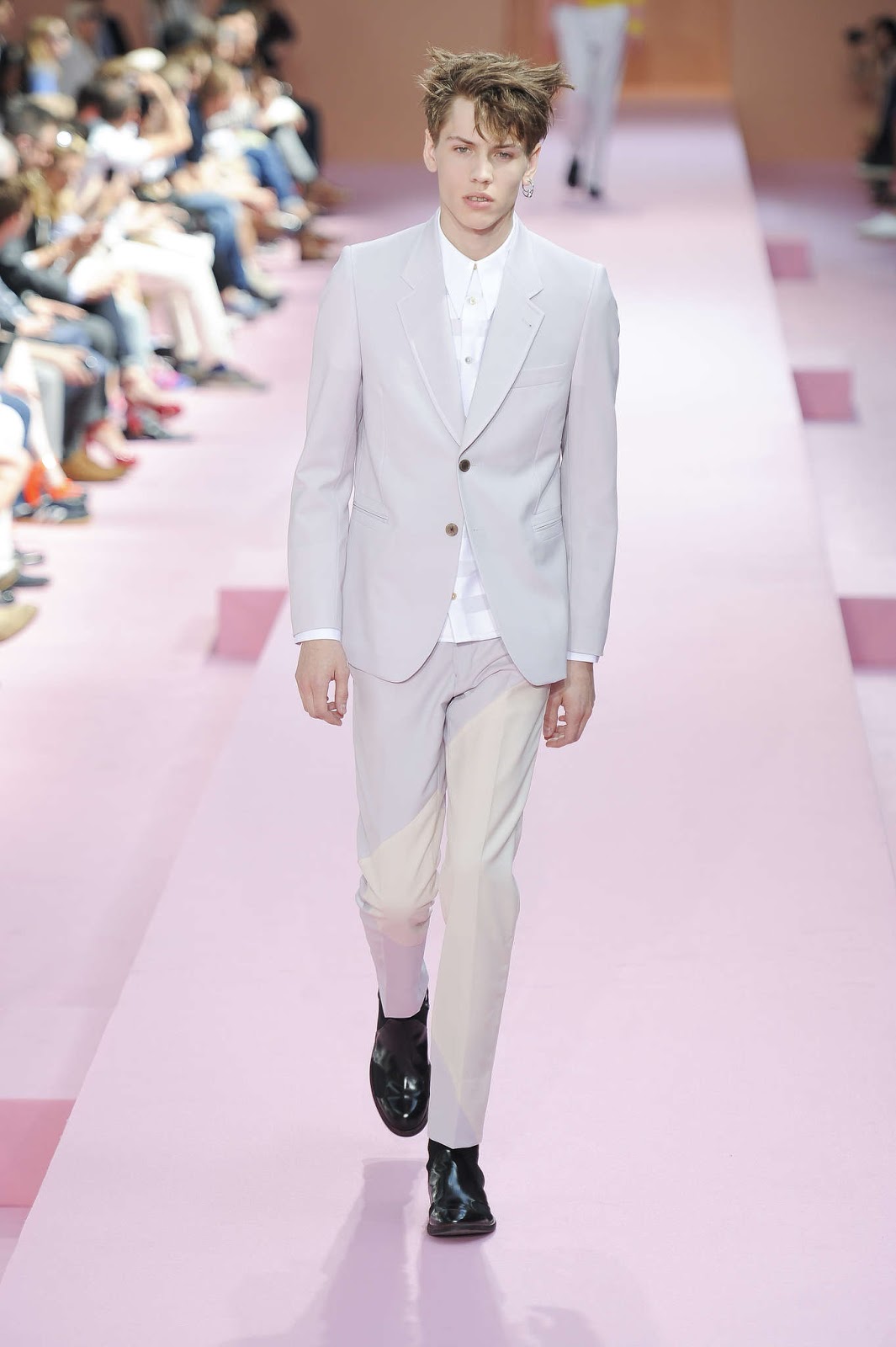 Male Model Otaku: Sebastian Ahman: Spring/Summer 2014 Runway 【Paris~NY】