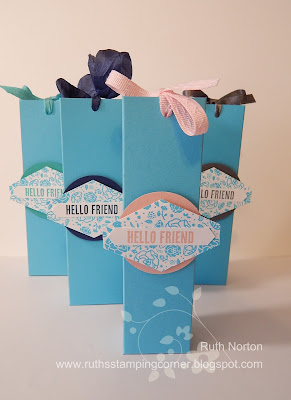 Ruth's Stamping Corner: Hello Friend Cake Box