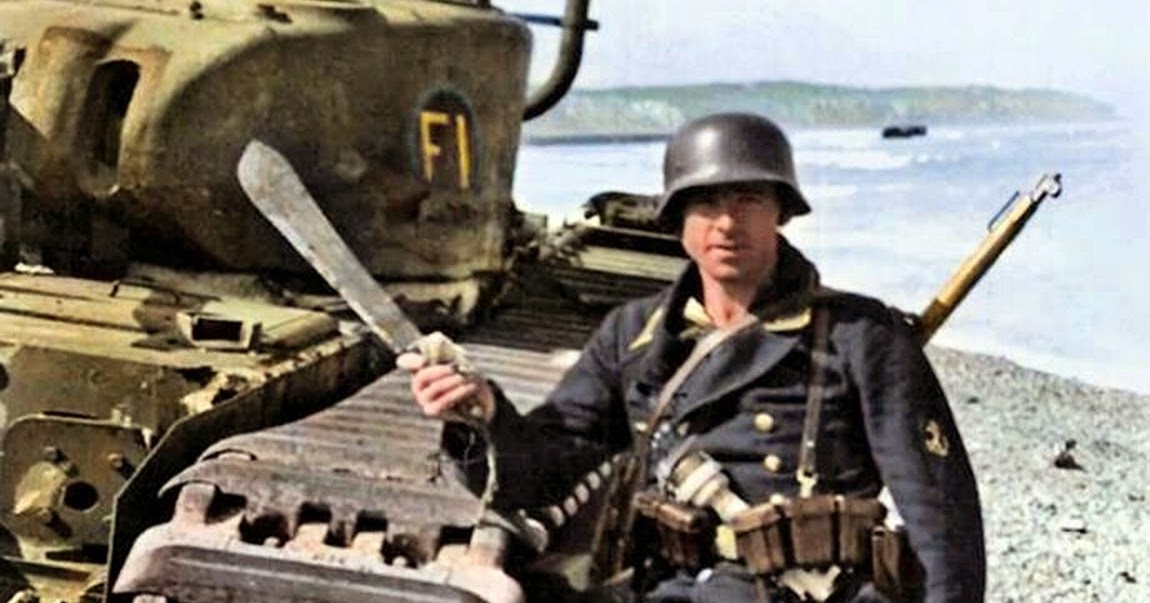 World War II in Color: Kriegsmarine Sailor Posed Next to British ...