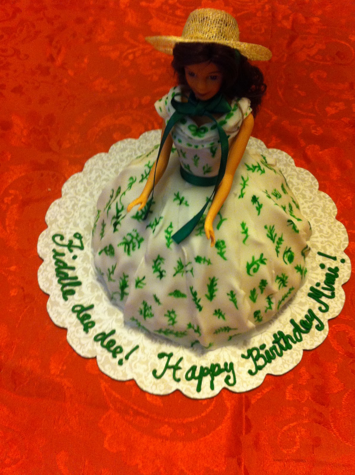 Gingerly Created Confections: Scarlett O' Hara Cake