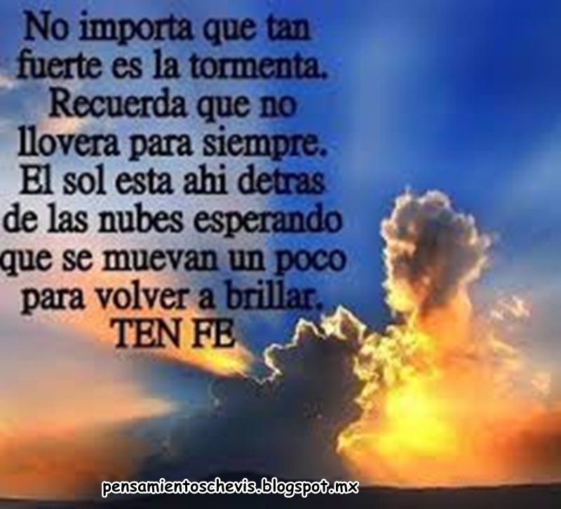 Reflexiones y pensamientos: No importa que tan fuerte es la tormenta