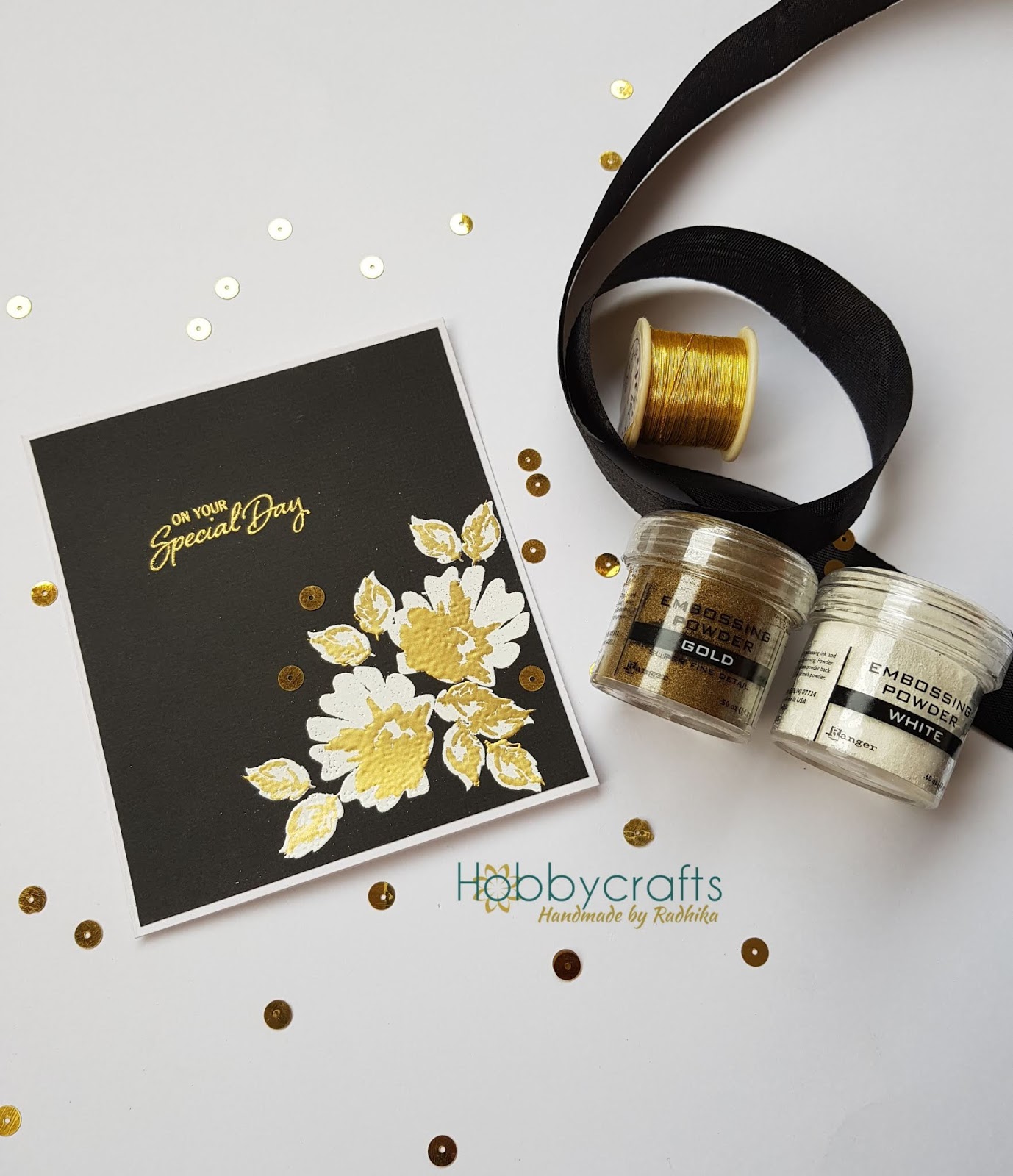 Hobby Crafts :): Layered heat embossing