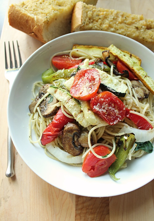 Grilled Veggie Primavera + Two in the Kitchen • Brittany Stager