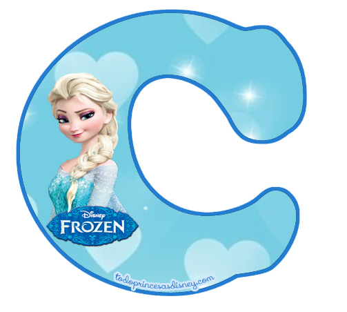 Frozen Elsa Alphabet with Hearts. Abecedario de Elsa de Frozen con ...