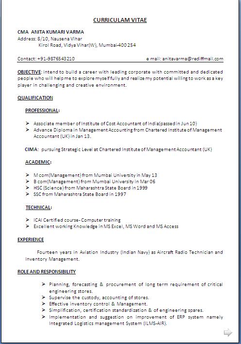 Resume Formatting Examples