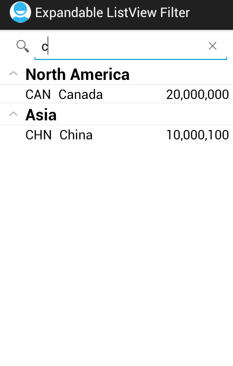 Programmers Sample Guide Android Expandablelistview Search Filter Example