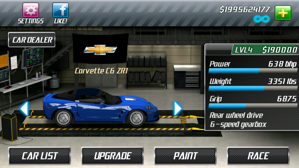 Drag Racing Tune Car V.1.5: Drag Racing tune car Chevrolet Corvette C6 ...