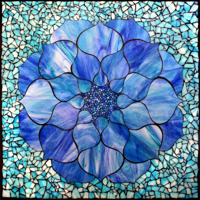 Kasia Polkowska Art: Blue Lotus Mosaic