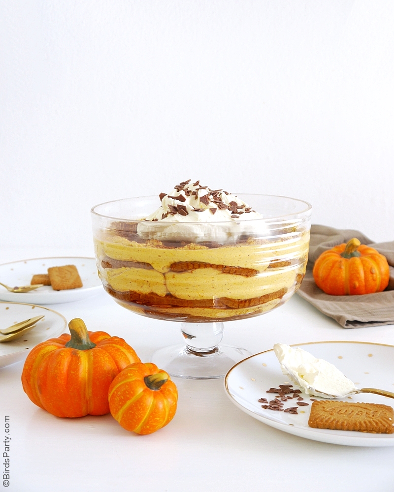Pumpkin & Cinnamon Tiramisu Recipe - Party Ideas | Party Printables Blog