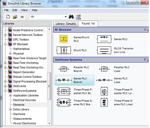 membuat rangkaian RLC dengan simulink Matlab