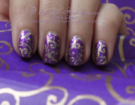 Nail Designs Purple And Gold - Nail Arts