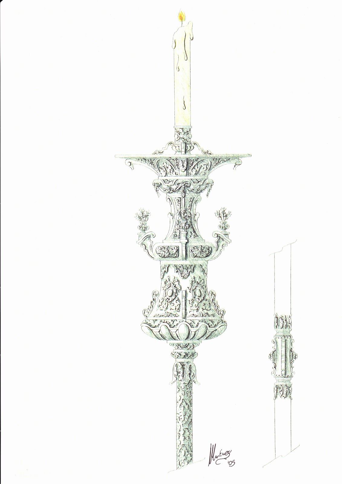 Ismael Martínez Lunar Diseños Artísticos: Ciriales Divina Pastora