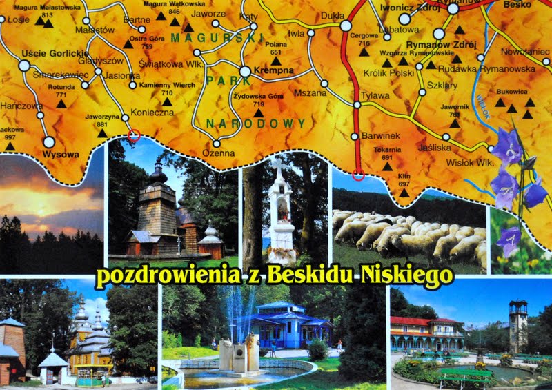 mapa beskidu niskiego