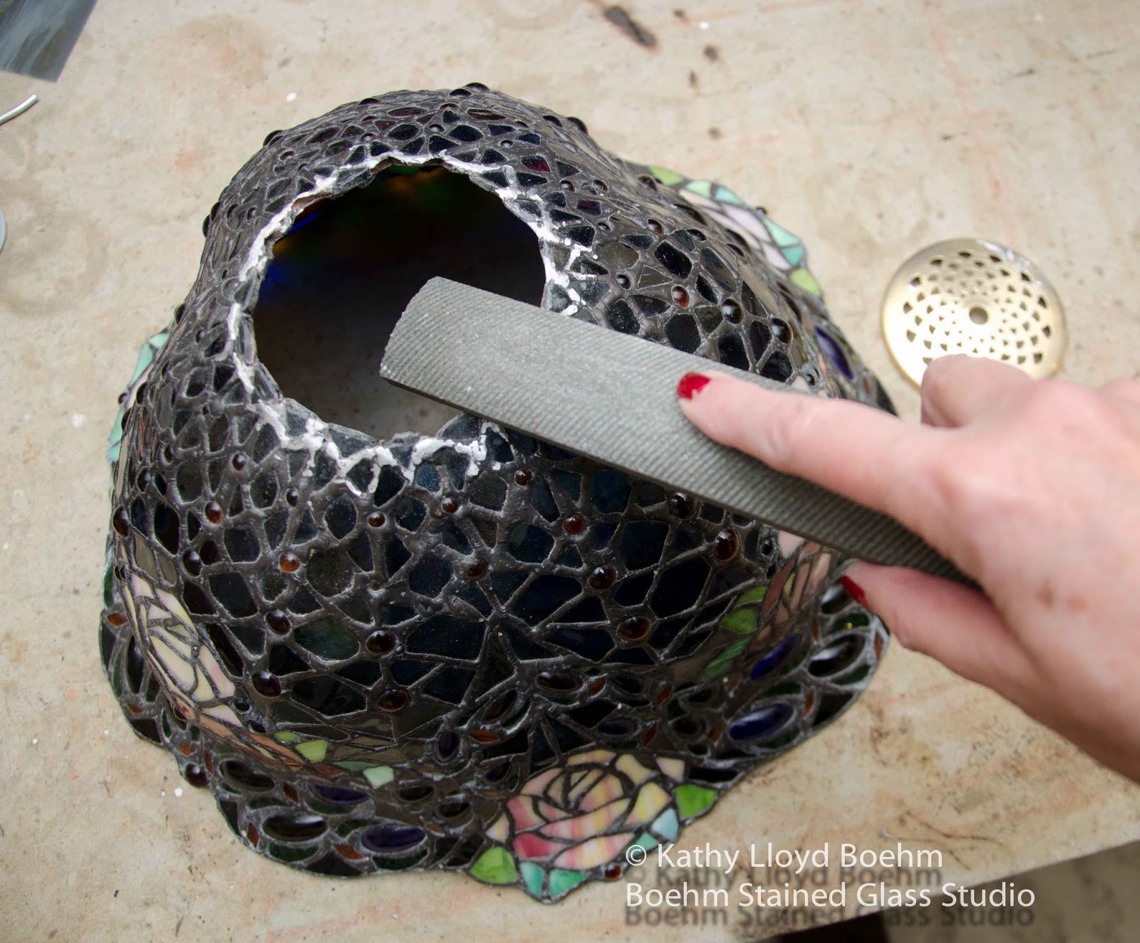 Boehm Stained Glass Blog: Stained Glass Lamp Cap Replacement