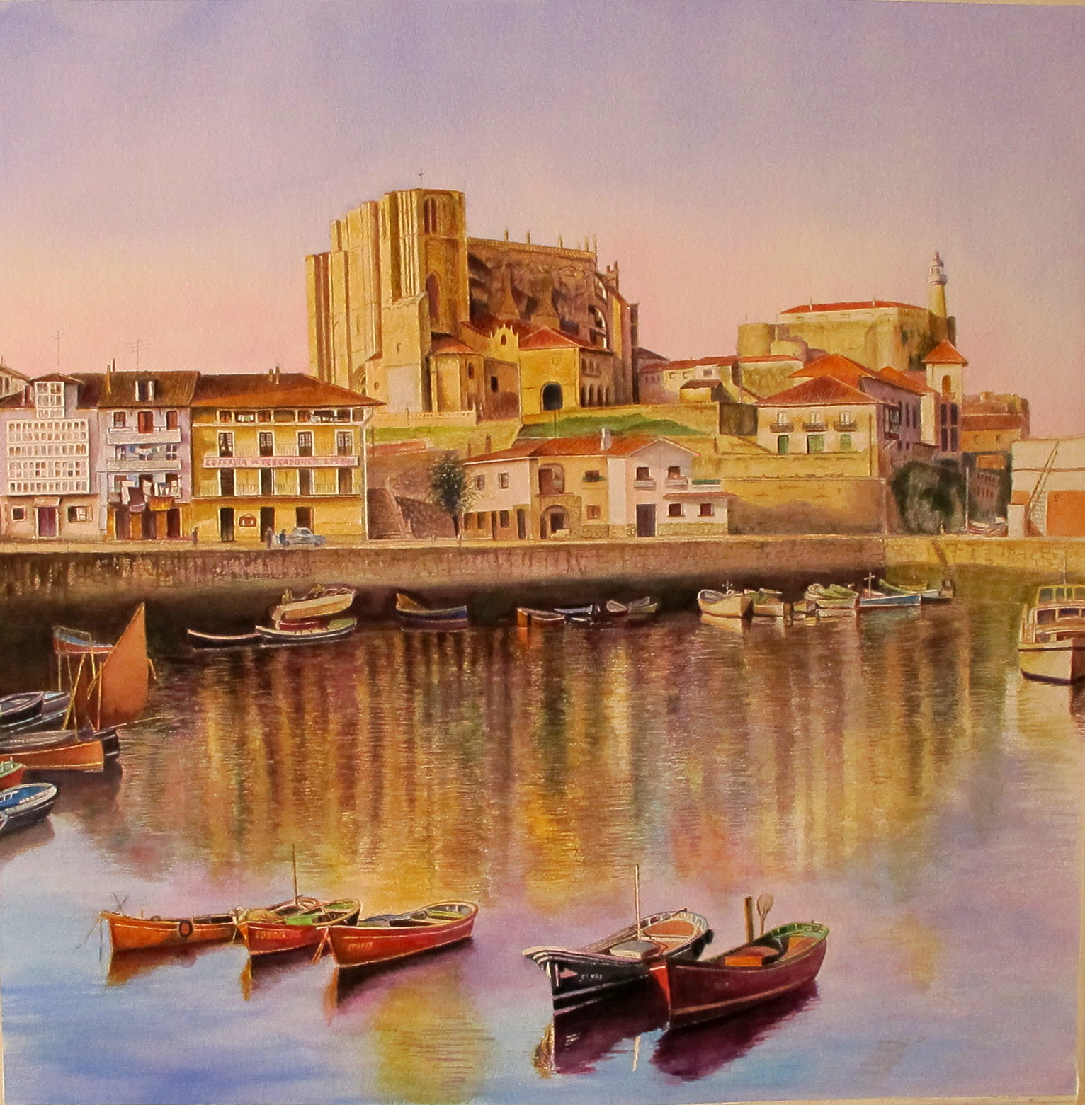 PINTURAS DE FRANCISCO DÍAZ: Acuarela "Castro Urdiales"