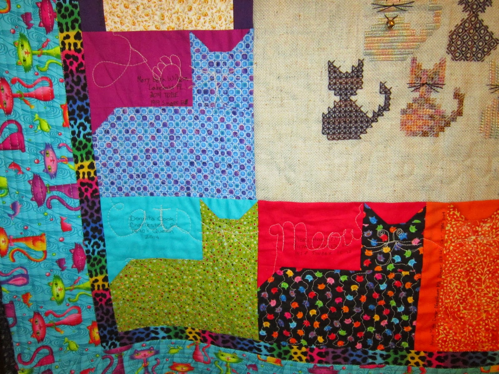 Missy's Homemaking Adventures: Cat quilt Finished!