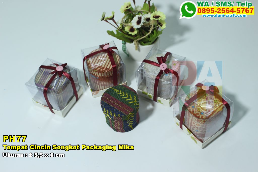 Tempat Cincin Songket Packaging Mika | Souvenir Pernikahan