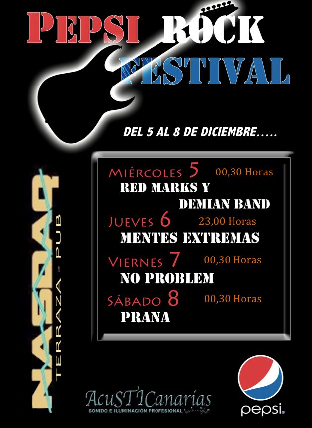 PEPSI ROCK FESTIVAL con: MENTES EXTREMAS - 06.DICIEMBRE.2012 - NASDAQ ...