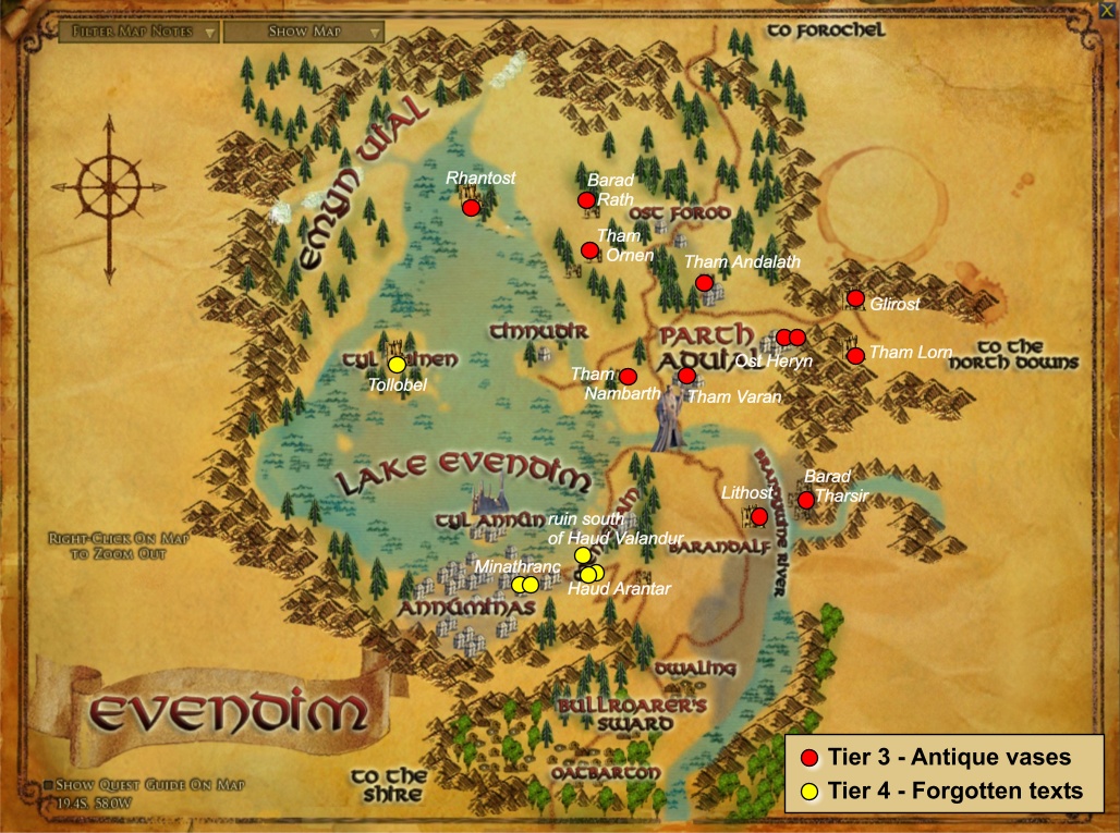 Wonderful Places in LOTRO's Middle Earth: Where to find Scholar Stuff ...