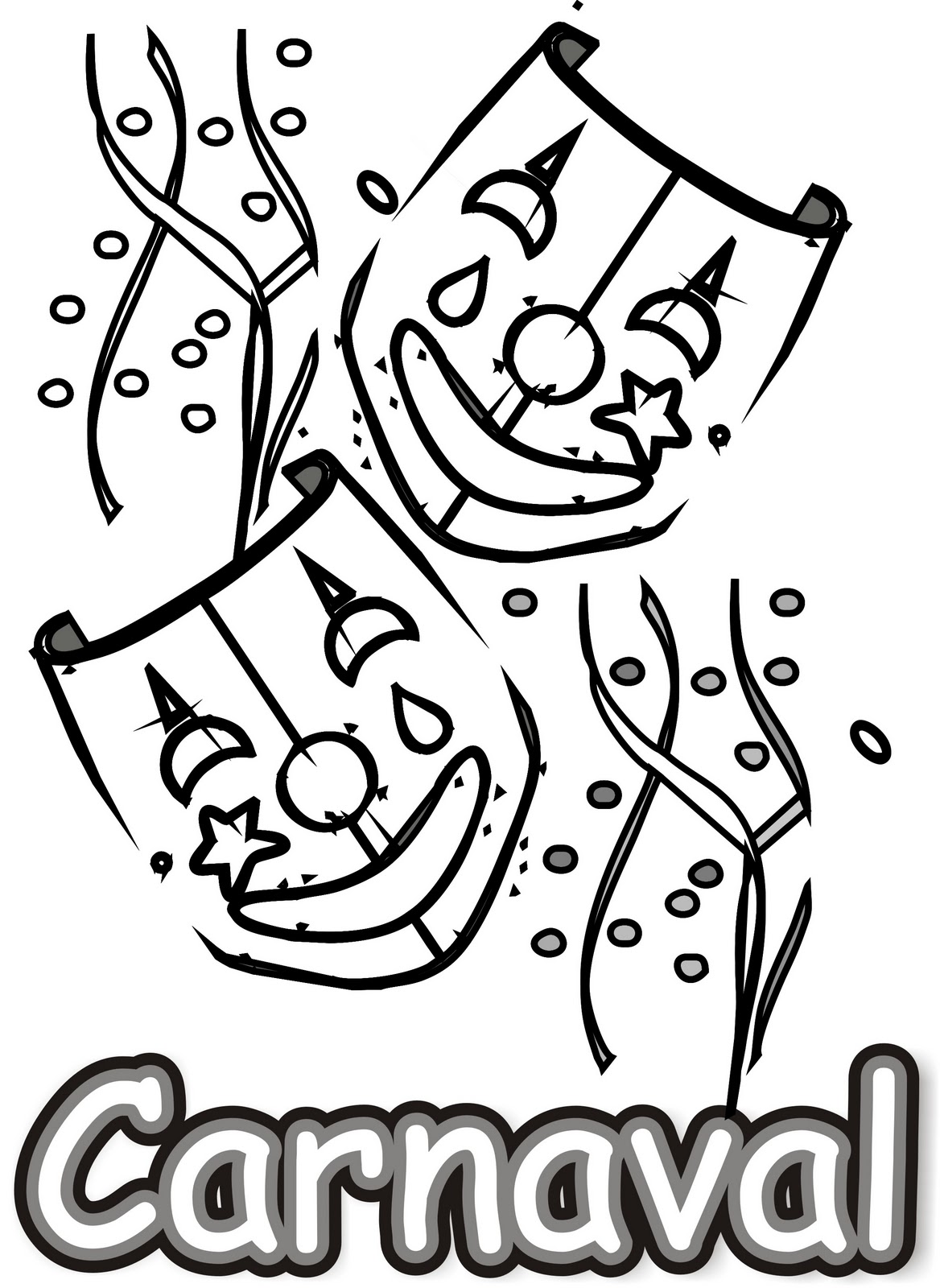 Baú da Web: 10 Desenhos de Carnaval para imprimir e colorir