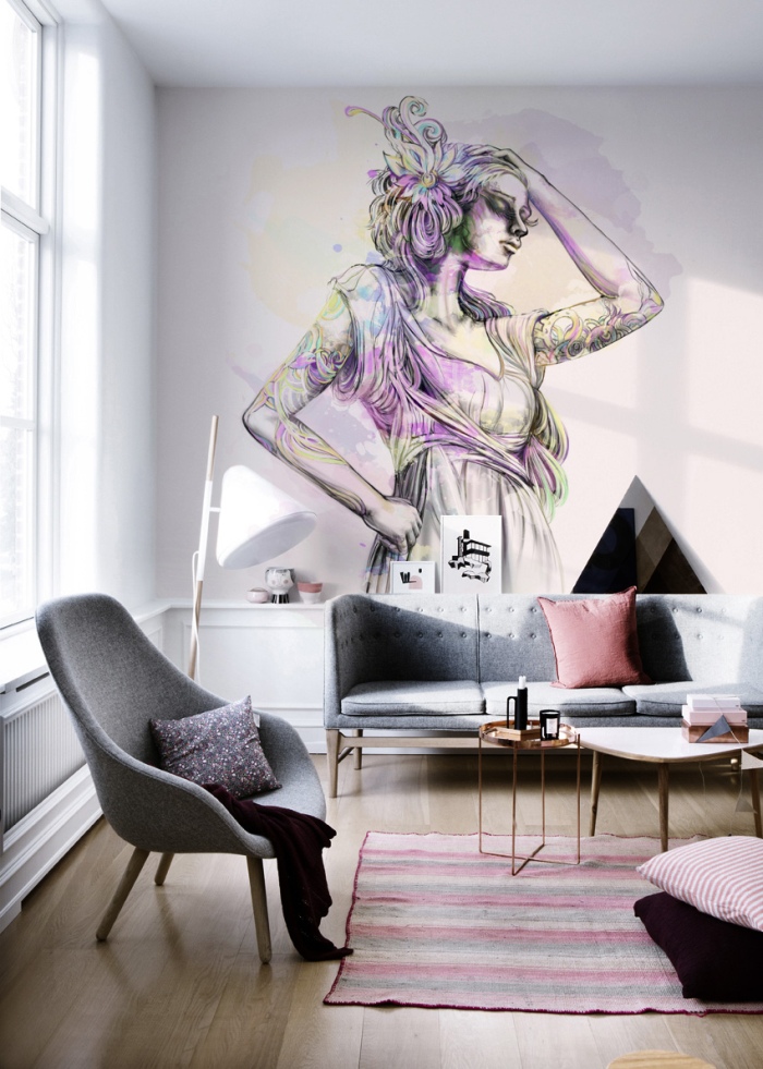 10 Ideas para Decorar un Salón con los Fotomurales de PIXERS