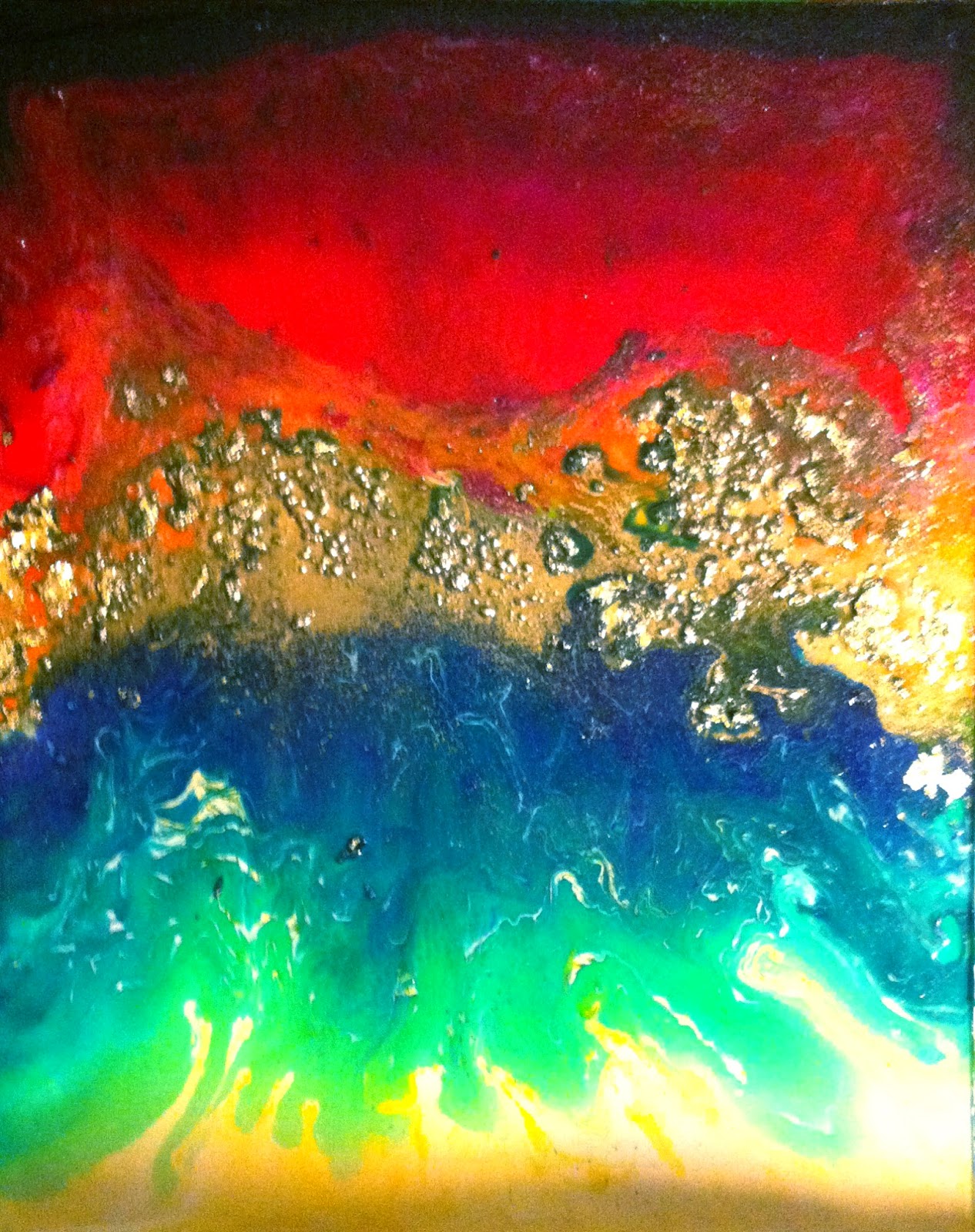 Tami Hort: Mixed media Pouring Media art