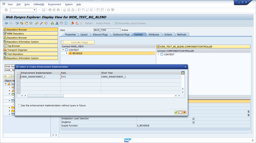 Enhancements In Web Dynpro Abap Part Ii Sap Online Guides